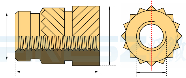 C3604 IUTB 热熔螺母 M4*6 产品详情